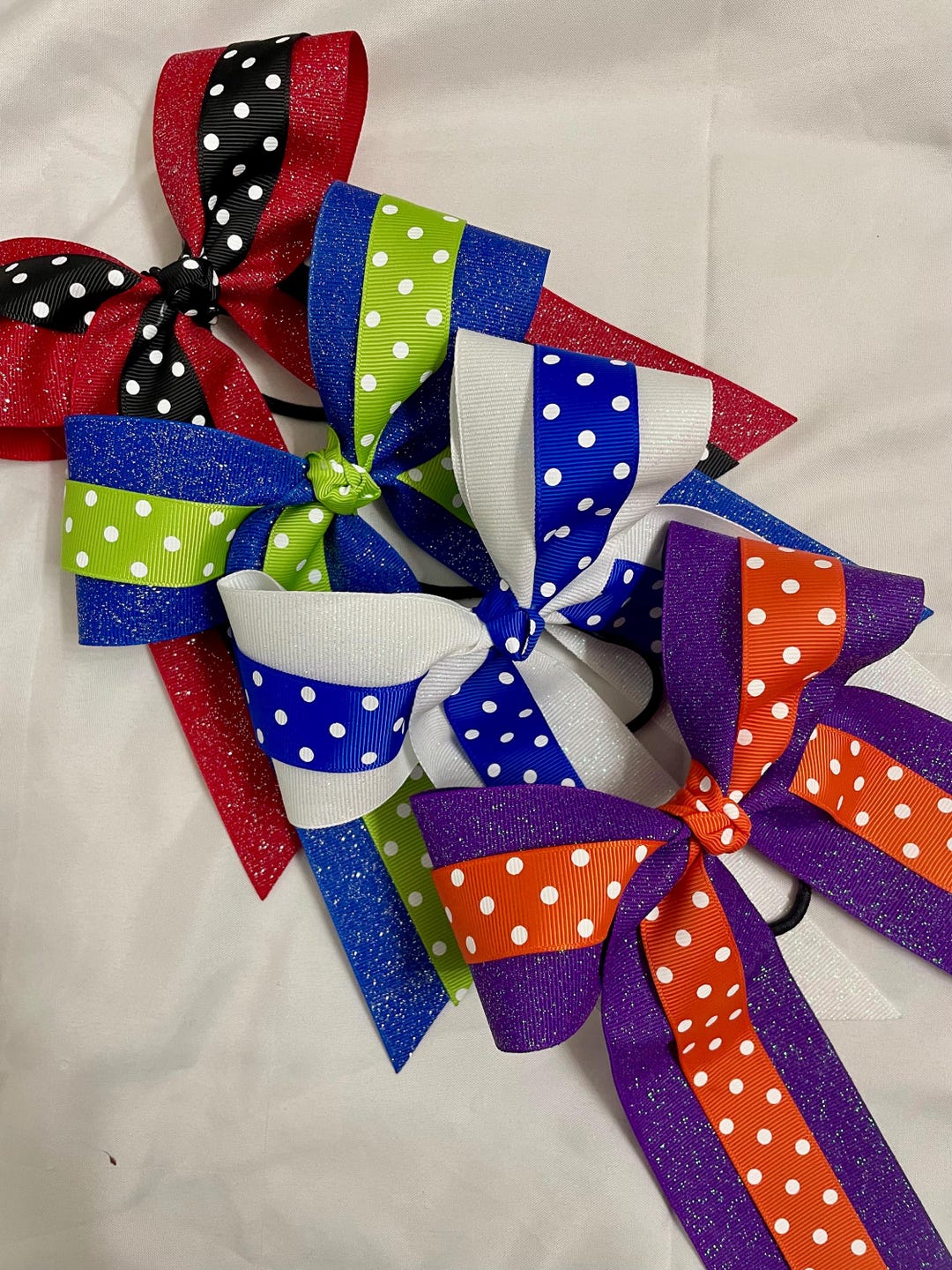 Custom Glittery School Spirit Bows - You Pick Colors - Etsy