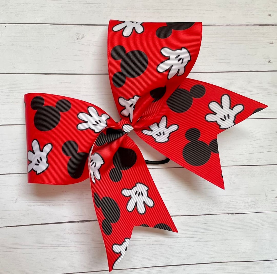 Mickey Cheer Bow, Mouse Cheer Bow, Vacation Hair Bow, Big Cheer Bow ...