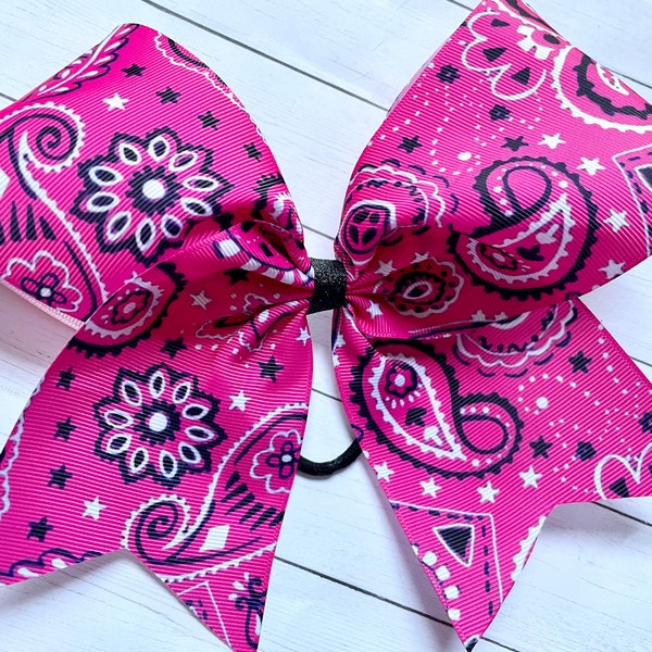 Hot Pink Cheer Bow - Etsy