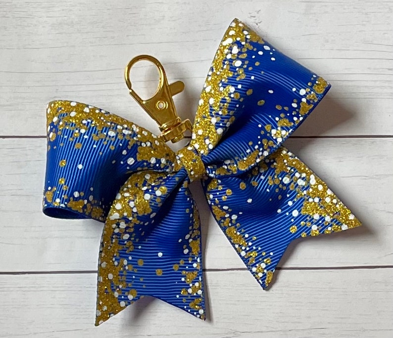 Mini Cheer Bow Zipper Charm Mini Cheer Bow Keychain Mini - Etsy