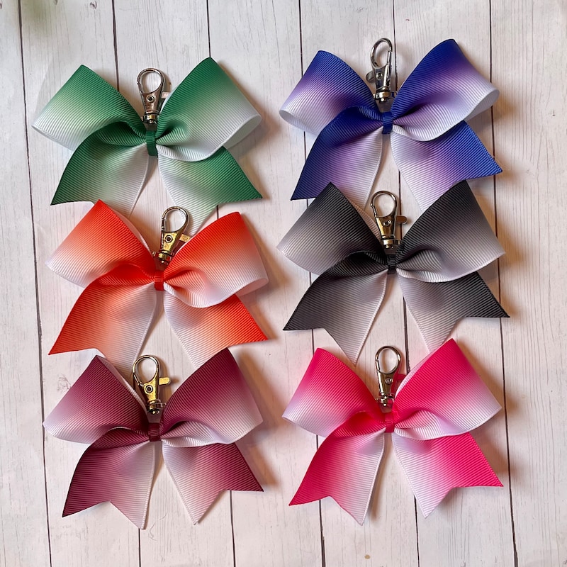 Cheer Bow Key Chain - Etsy