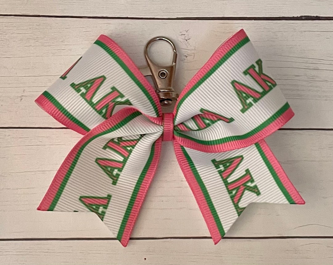 AKA Sorority Keychain // Use for Lanyard Charm, Book Bags, Pocketbooks ...