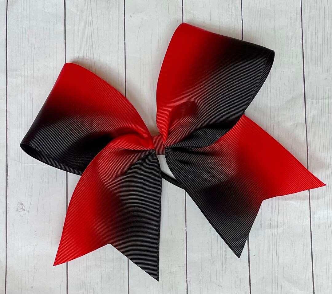 Red Black Ombré Cheer Bow / Team Cheer Bow / Varsity Cheer Bow / Bow ...