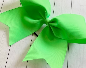 Neon Green Hair Bow - Etsy