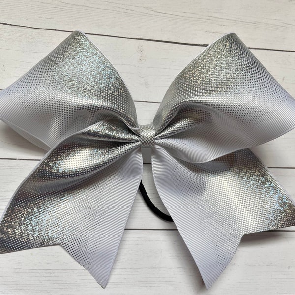 Silver Cheer Bows - Etsy