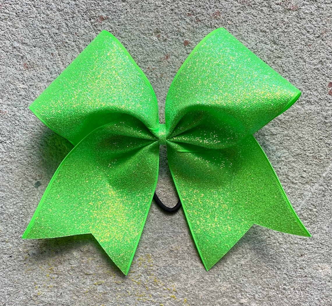 Neon Glitter Cheer Bows // Sparklyy Cheer Bows // Glittery Cheer Bows ...