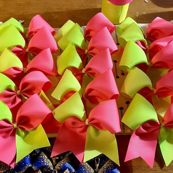 Neon Yellow Bow - Etsy