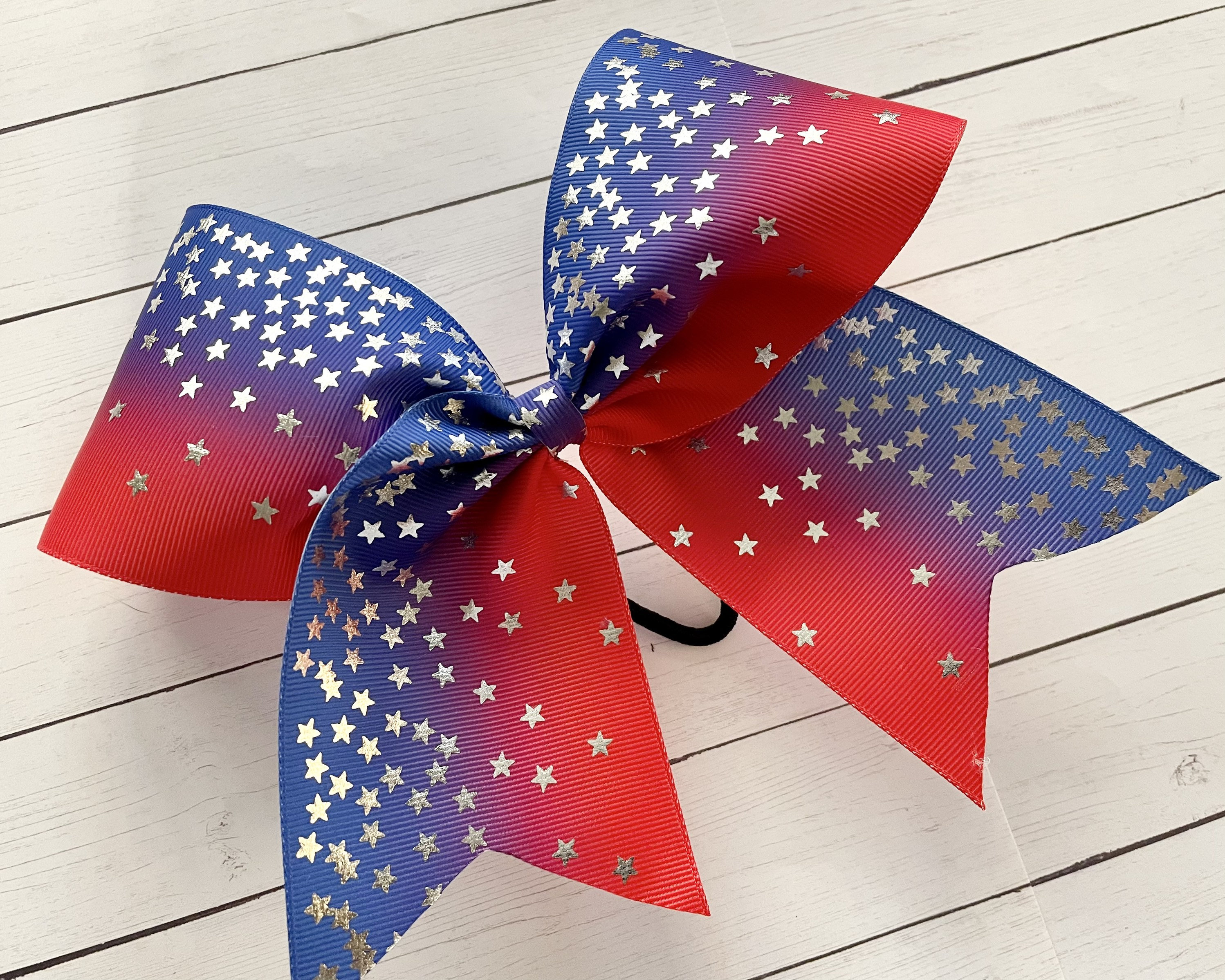 Red White And Blue Cheer Bow