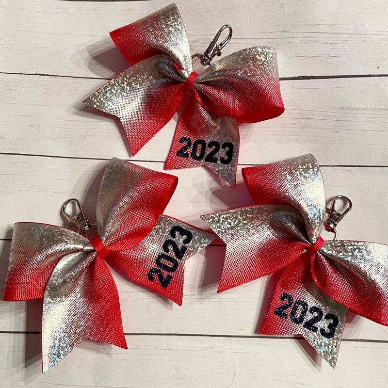 Cheer Bow Key Chain - Etsy