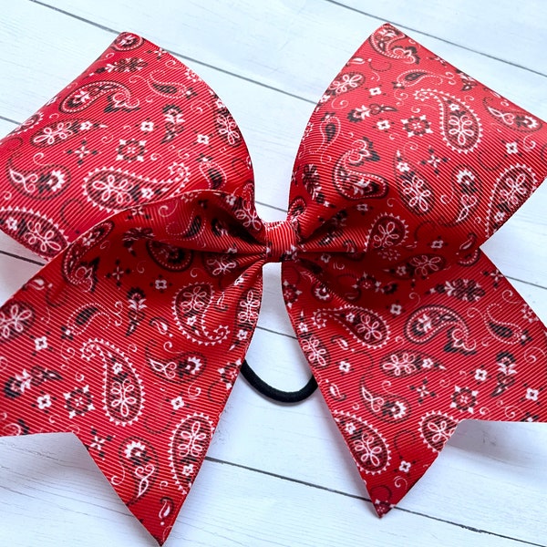 Red Bandana Bows - Etsy