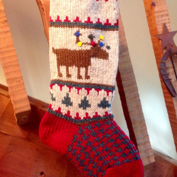 Moose Stocking - Etsy