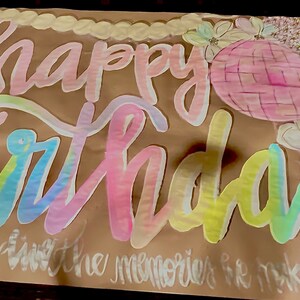 Pastel Happy Birthday Banner - Etsy