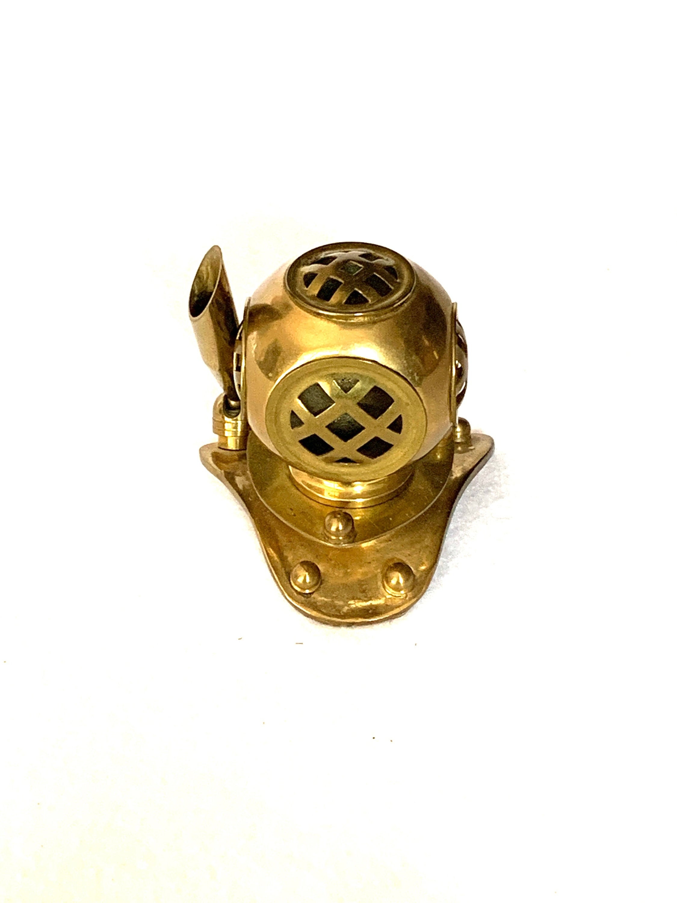 Vintage Brass Deep Sea Diver Helmet Pen Holder Nautical / - Etsy