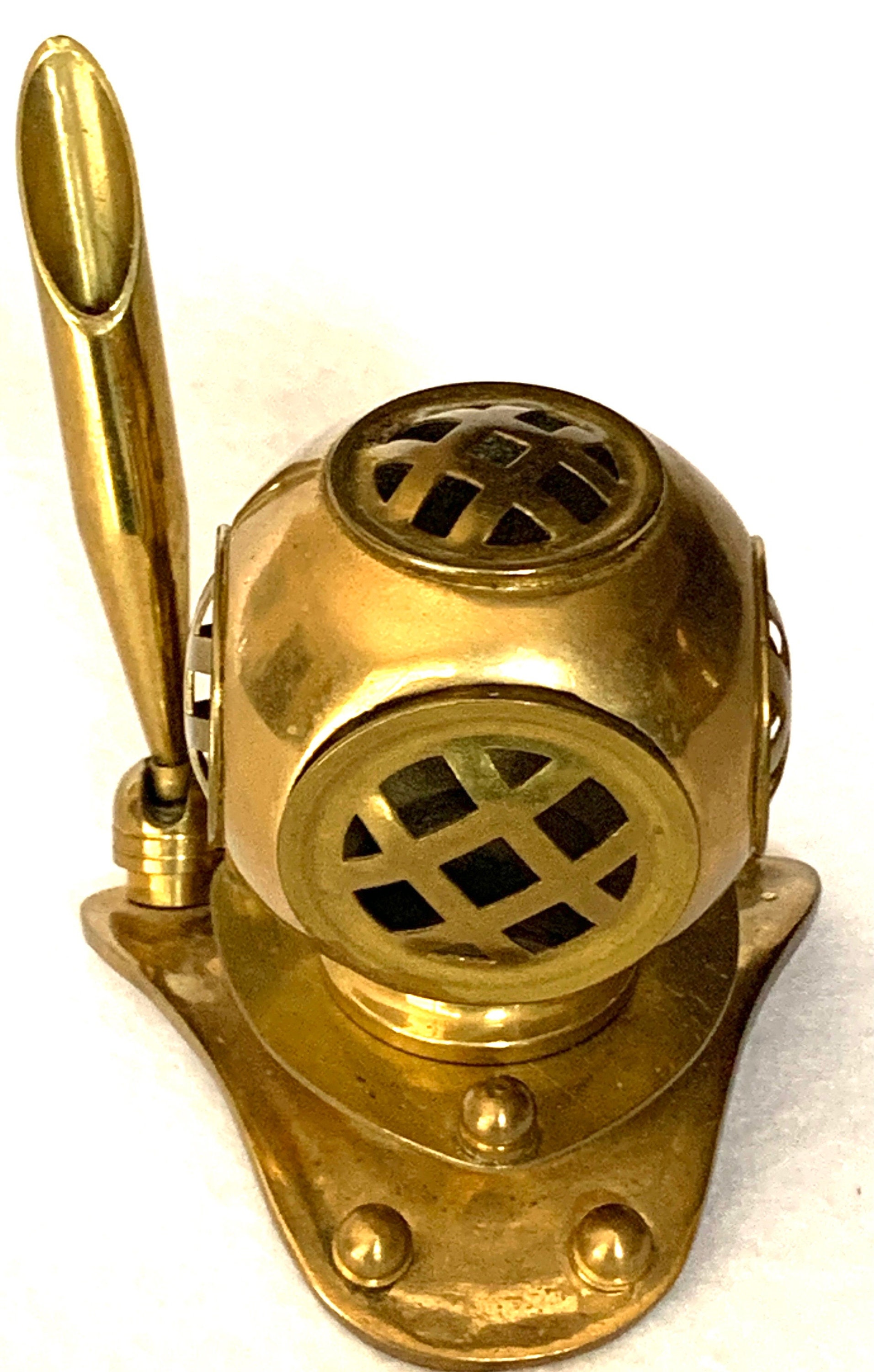Vintage Brass Deep Sea Diver Helmet Pen Holder Nautical / - Etsy