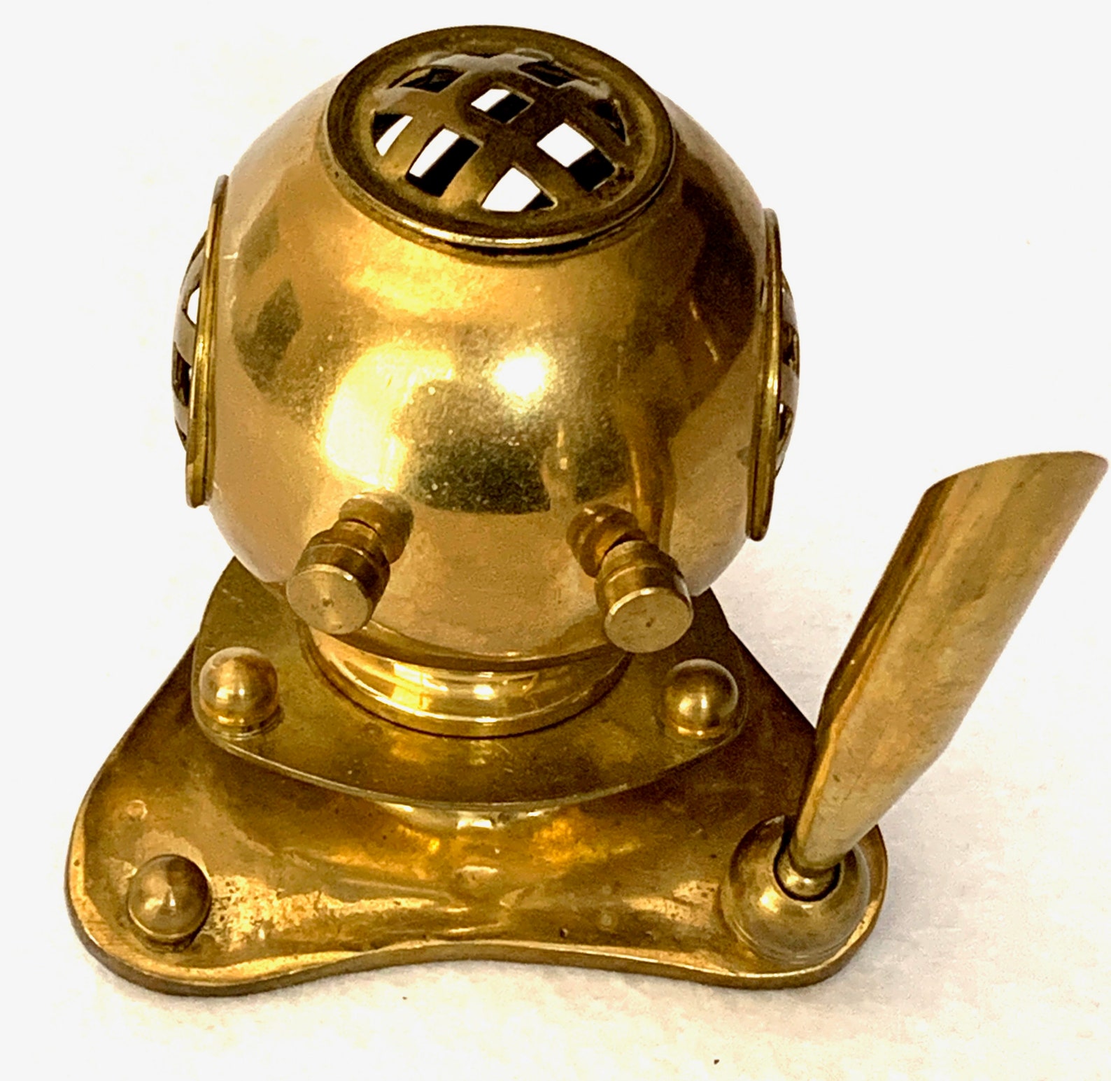 Vintage Brass Deep Sea Diver Helmet Pen Holder Nautical / | Etsy
