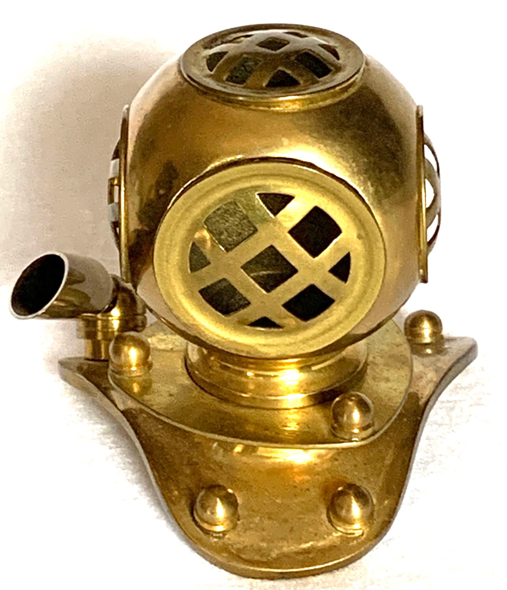 Vintage Brass Deep Sea Diver Helmet Pen Holder Nautical / | Etsy