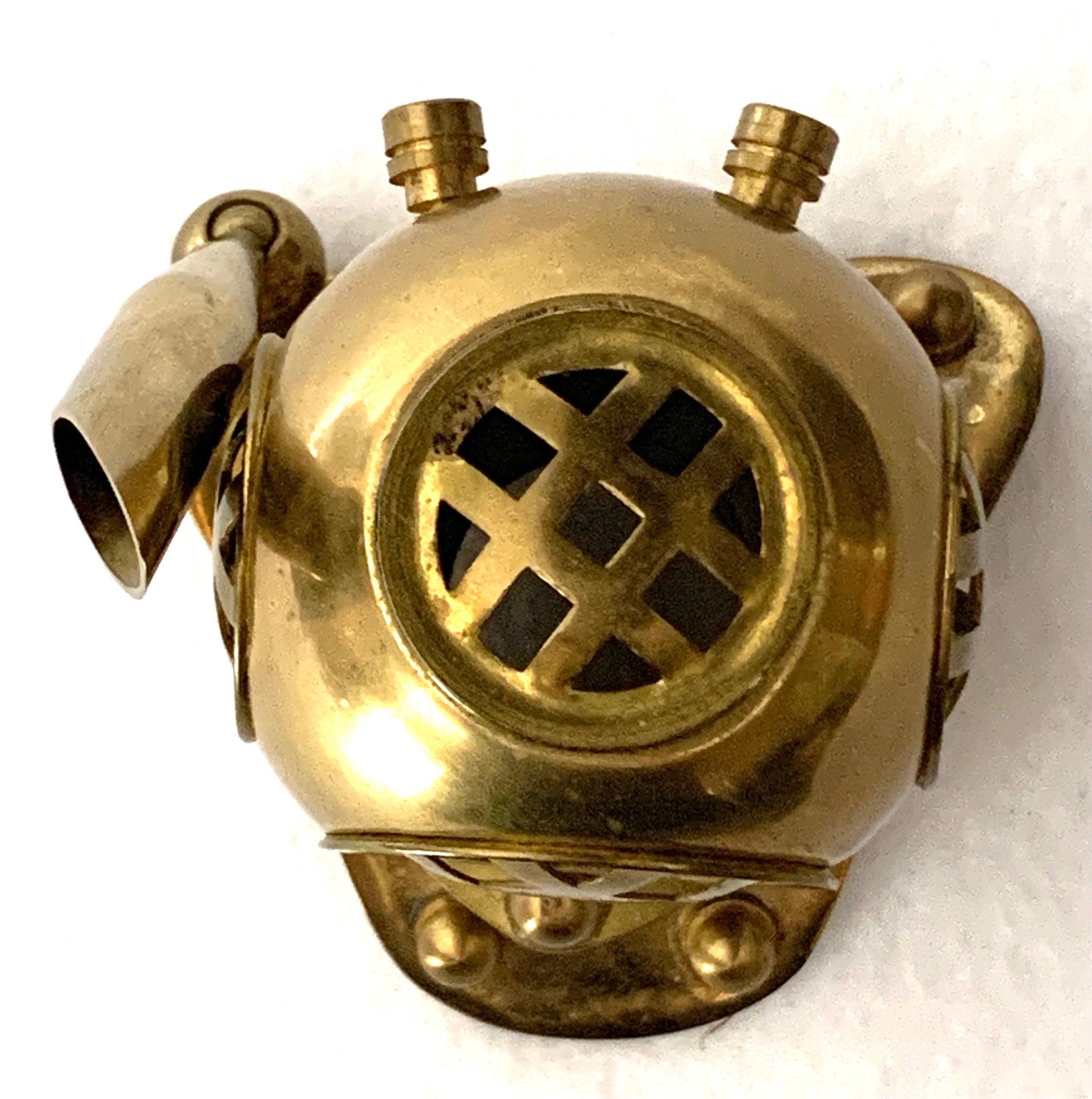 Vintage Brass Deep Sea Diver Helmet Pen Holder Nautical / | Etsy