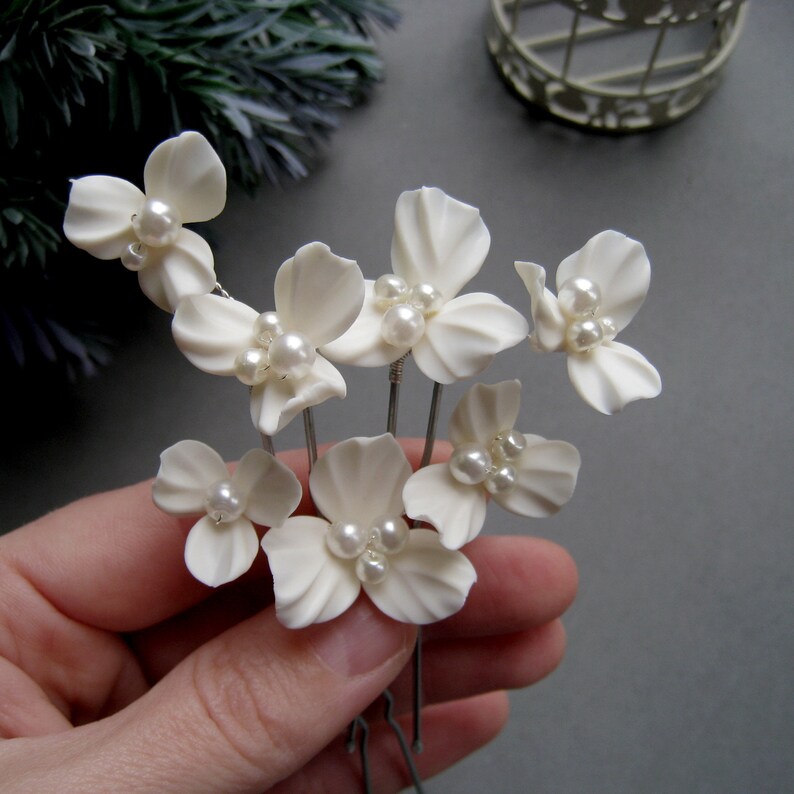 Ivory Flower Vine Hair Pins Formal Bridal Hair Accessories - Etsy