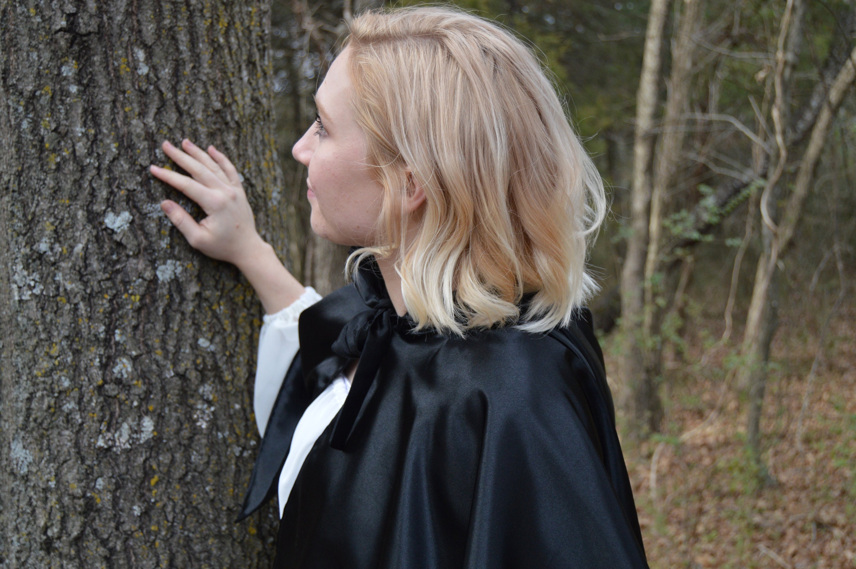 Satin Short Hooded Caplet - Etsy