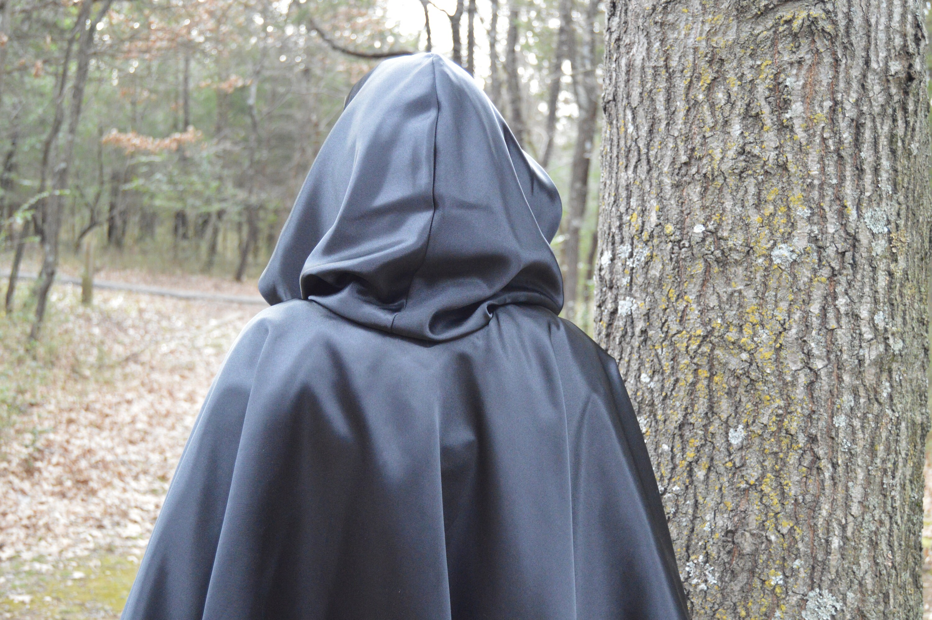 Satin Short Hooded Caplet - Etsy