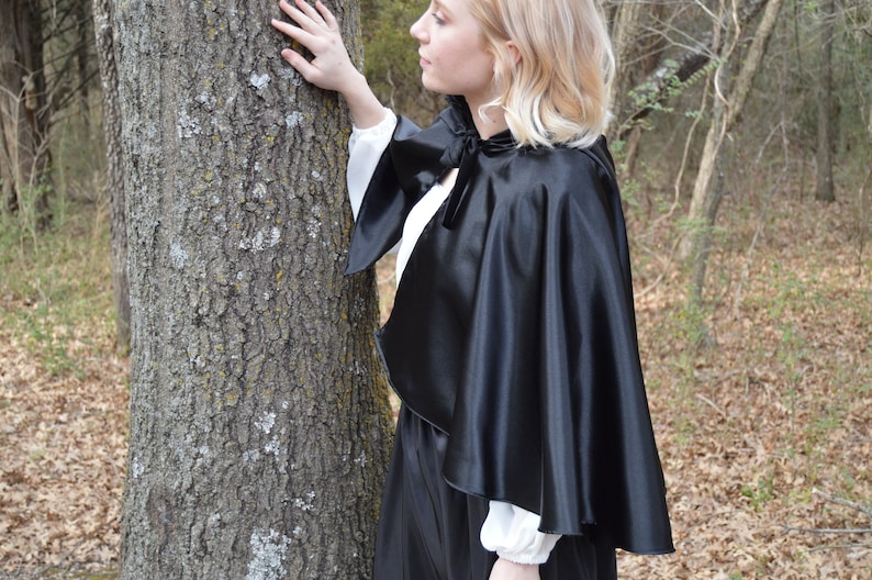 Satin Short Hooded Caplet - Etsy