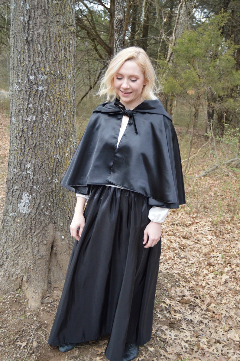 Satin Short Hooded Caplet - Etsy