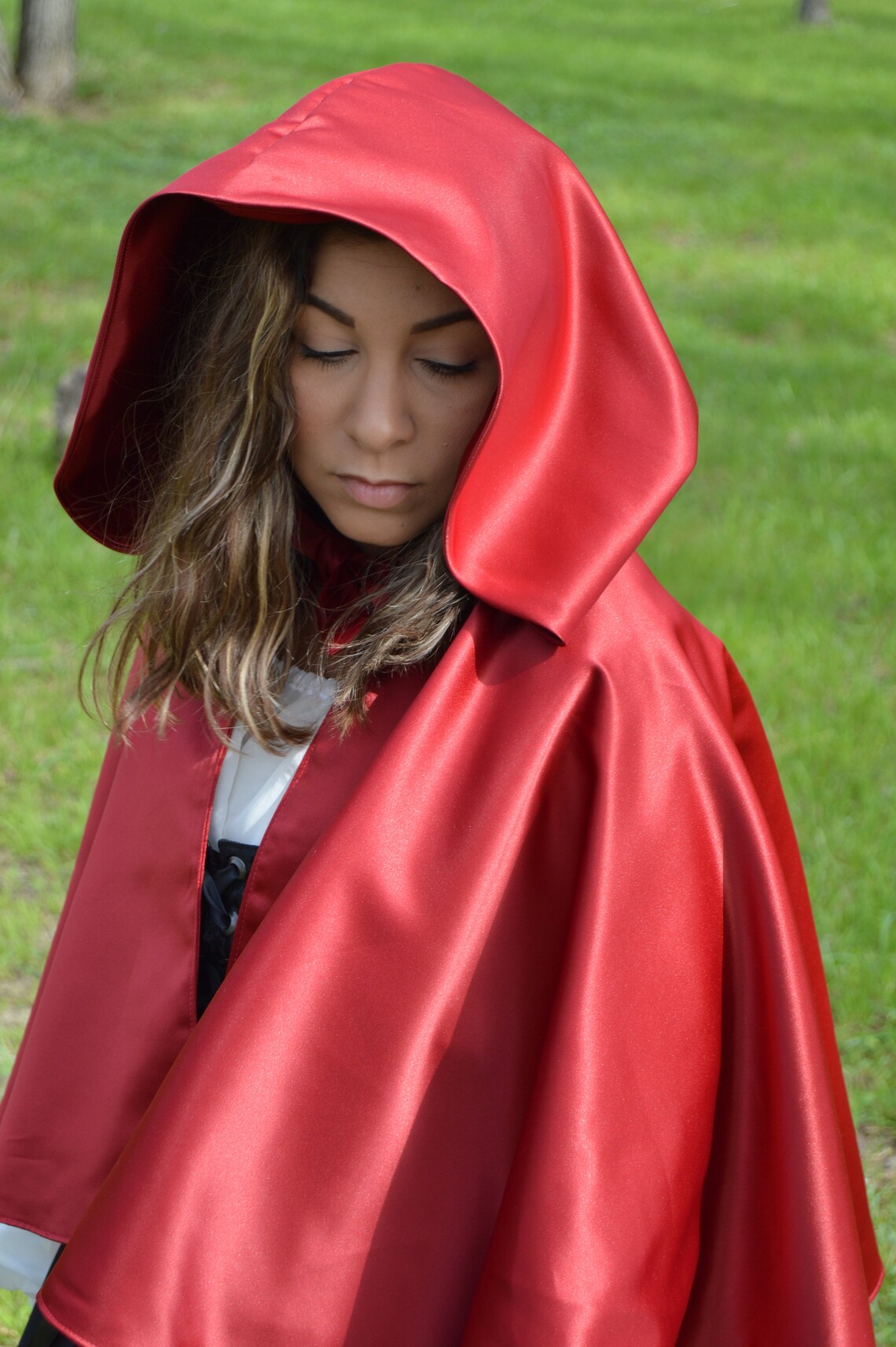 Satin Short Hooded Caplet - Etsy
