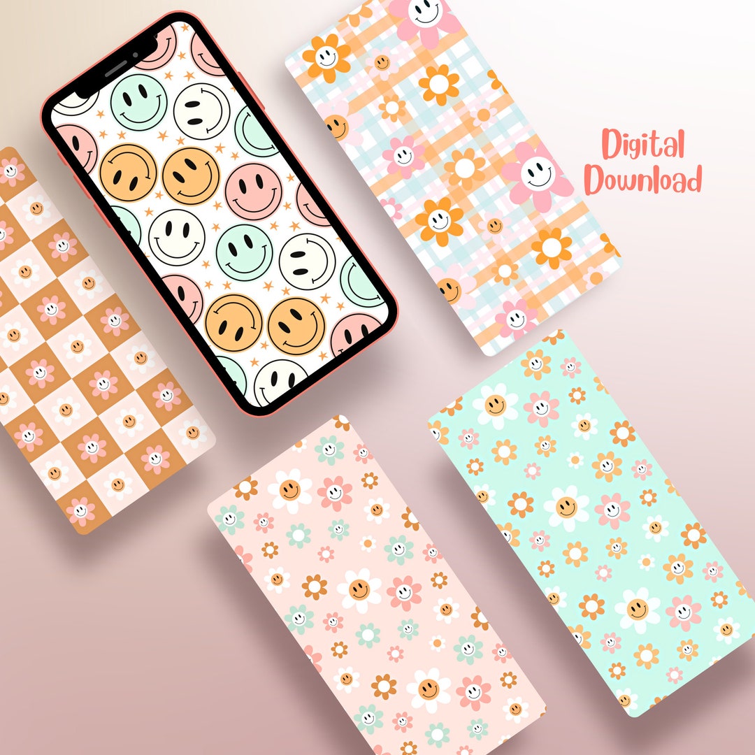5 Mobile Backgrounds Smiley Backgrounds Daisy Smiley Daisy Trendy ...