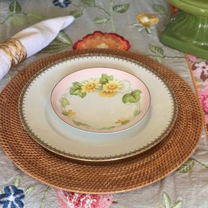 Vintage Daisy Bread Plate Hand Painted Daisy Bread Dessert 6.25 Pink ...
