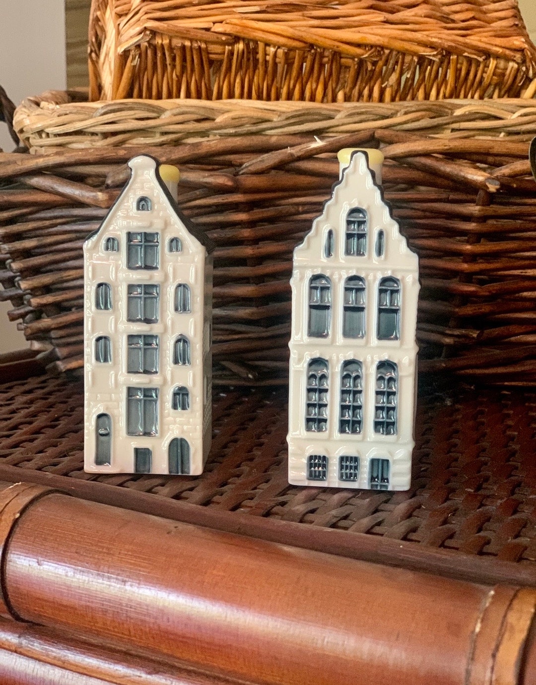 Vintage KLM Dutch Airline No. 65 Delft House Collectable Blue & White ...