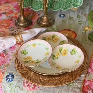 Vintage Daisy Bread Plate Hand Painted Daisy Bread Dessert 6.25 Pink ...