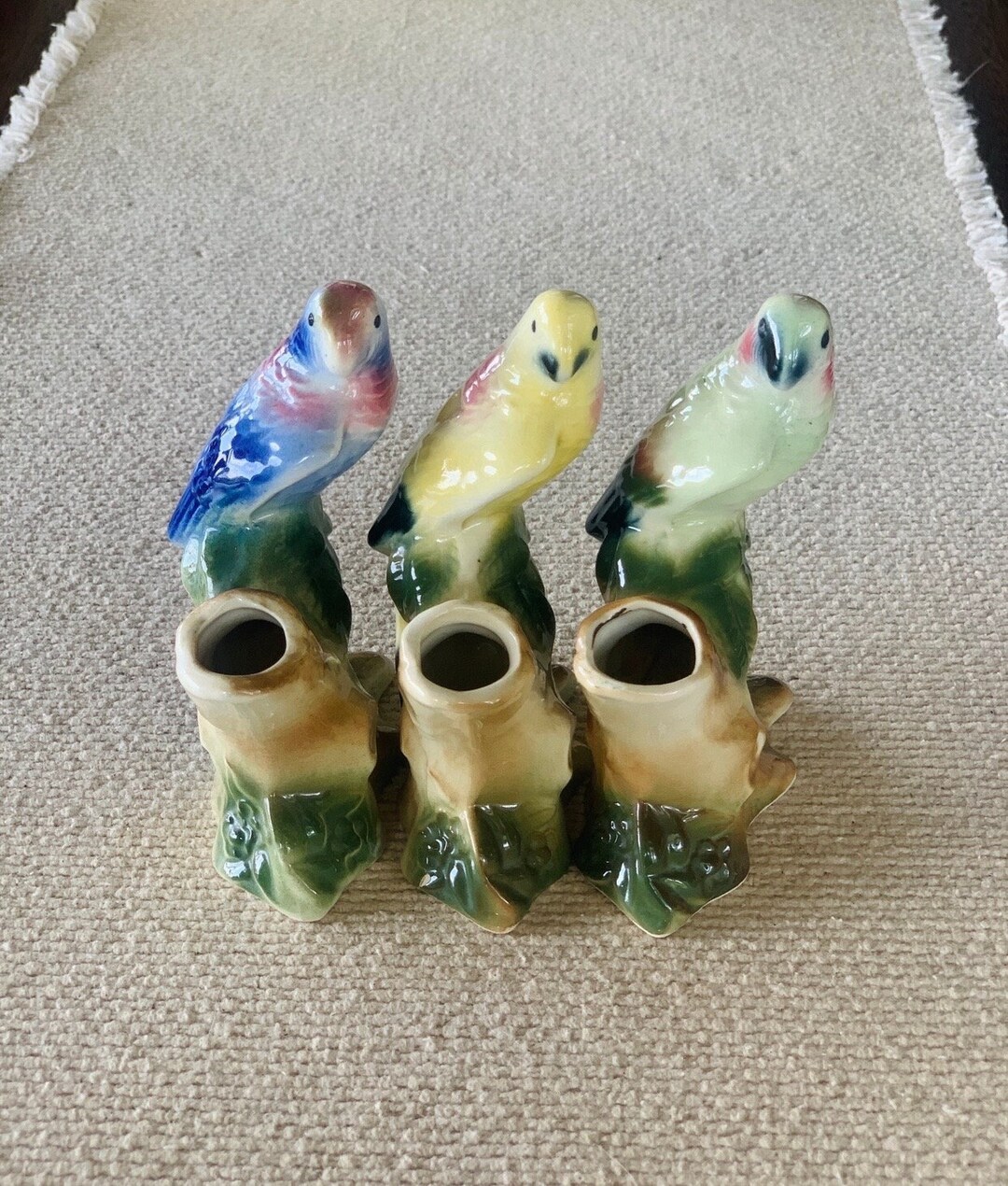 Vintage Parrot Royal Copley Bud Vase for Display 5 Vase Tropical Bird ...