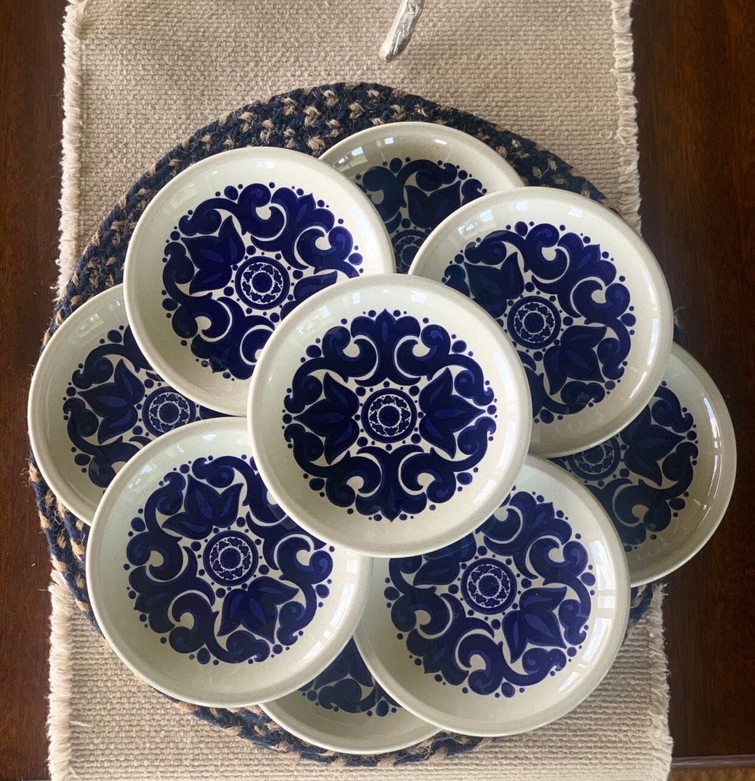 Vintage Wedgwood Toledo Pattern Bread Dessert Appetizer Plate 6 Blue ...