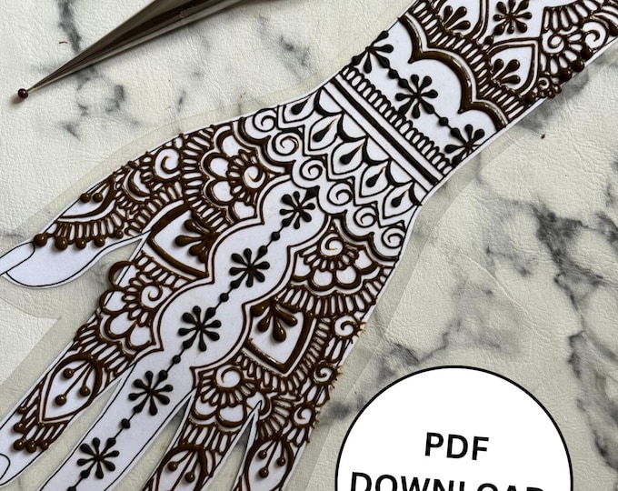 Henna Templates E-book | A Selection of Blank Hands, Feet and Grid ...