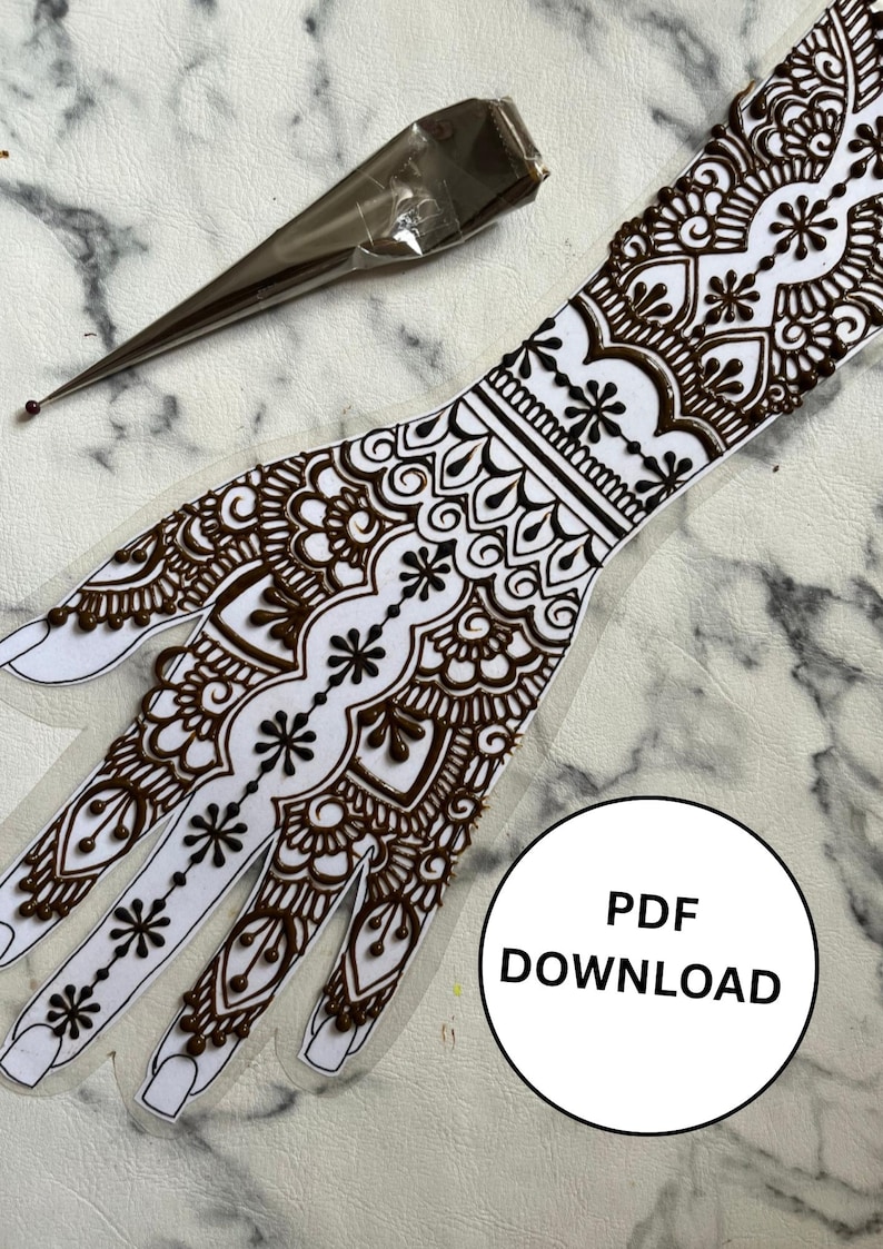 Henna Templates E-book | A Selection of Blank Hands, Feet and Grid ...