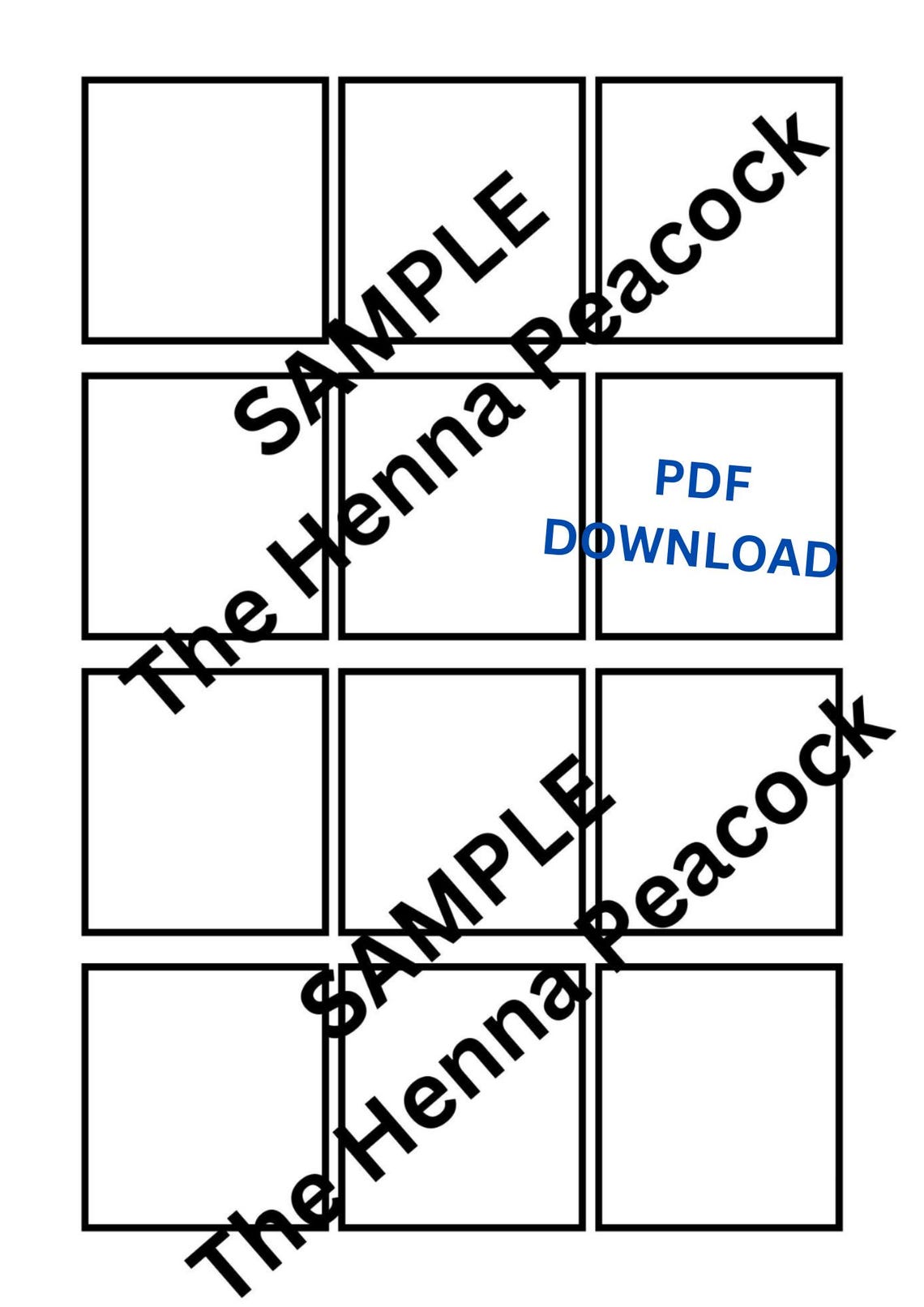 Henna Templates E-book | A Selection of Blank Hands, Feet and Grid ...