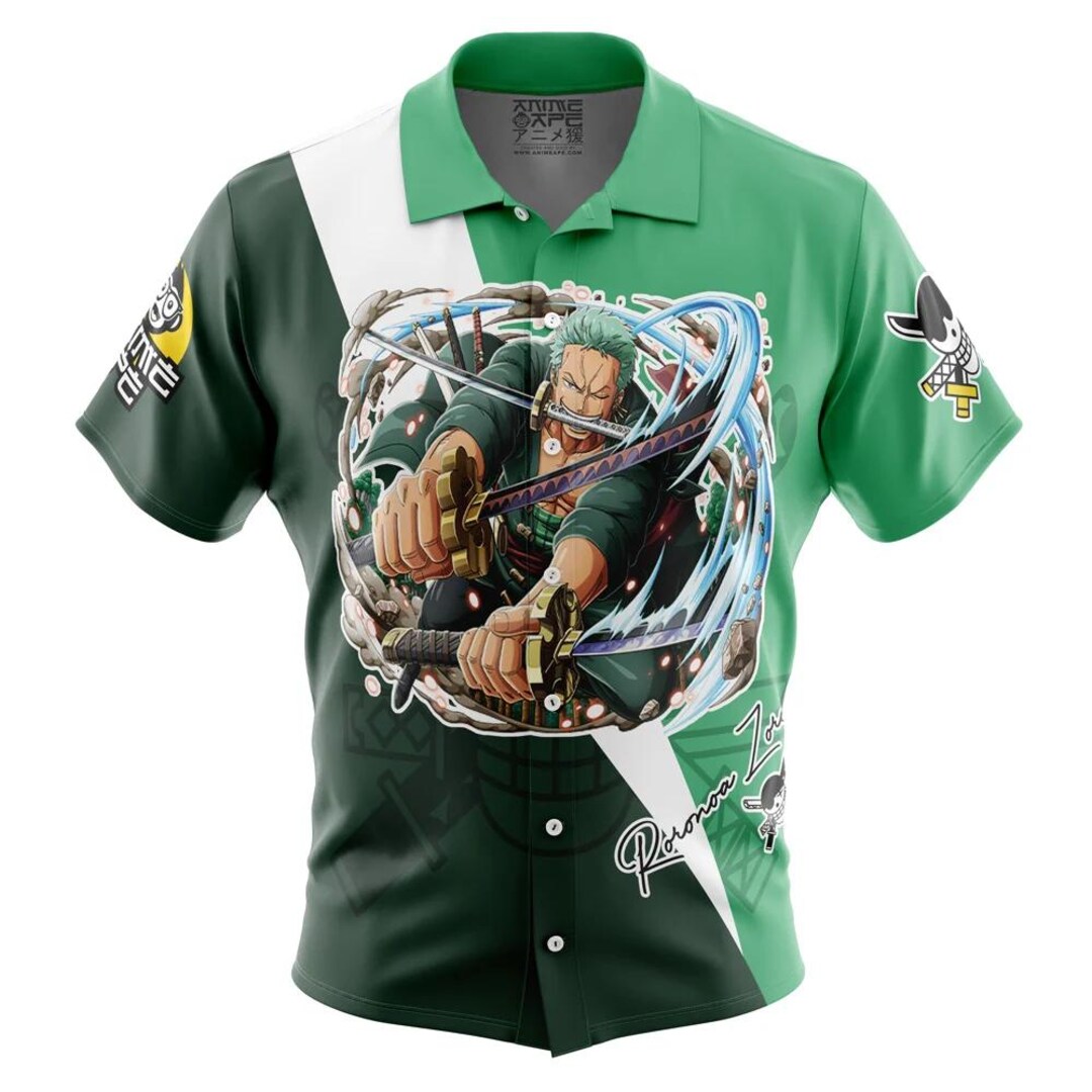 Roronoa Zoro Button up Hawaiian Shirt - Etsy