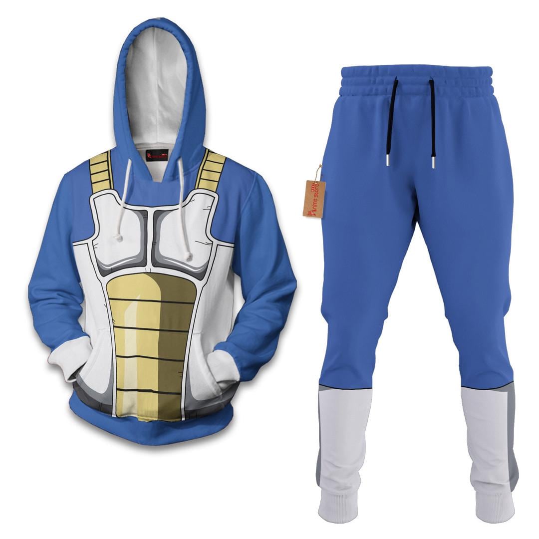 Vegeta Armor Classic Vegeta Saiyan Armor Hoodie and Jogger Set Anime ...
