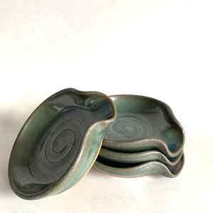 Handmade Green Spoon Rest, Ceramic Spoon Rest - Etsy