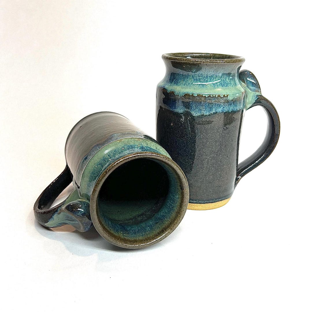 Blue Green Stein, Handmade Ceramic Stein, Ceramic Beer Stein, Handmade ...