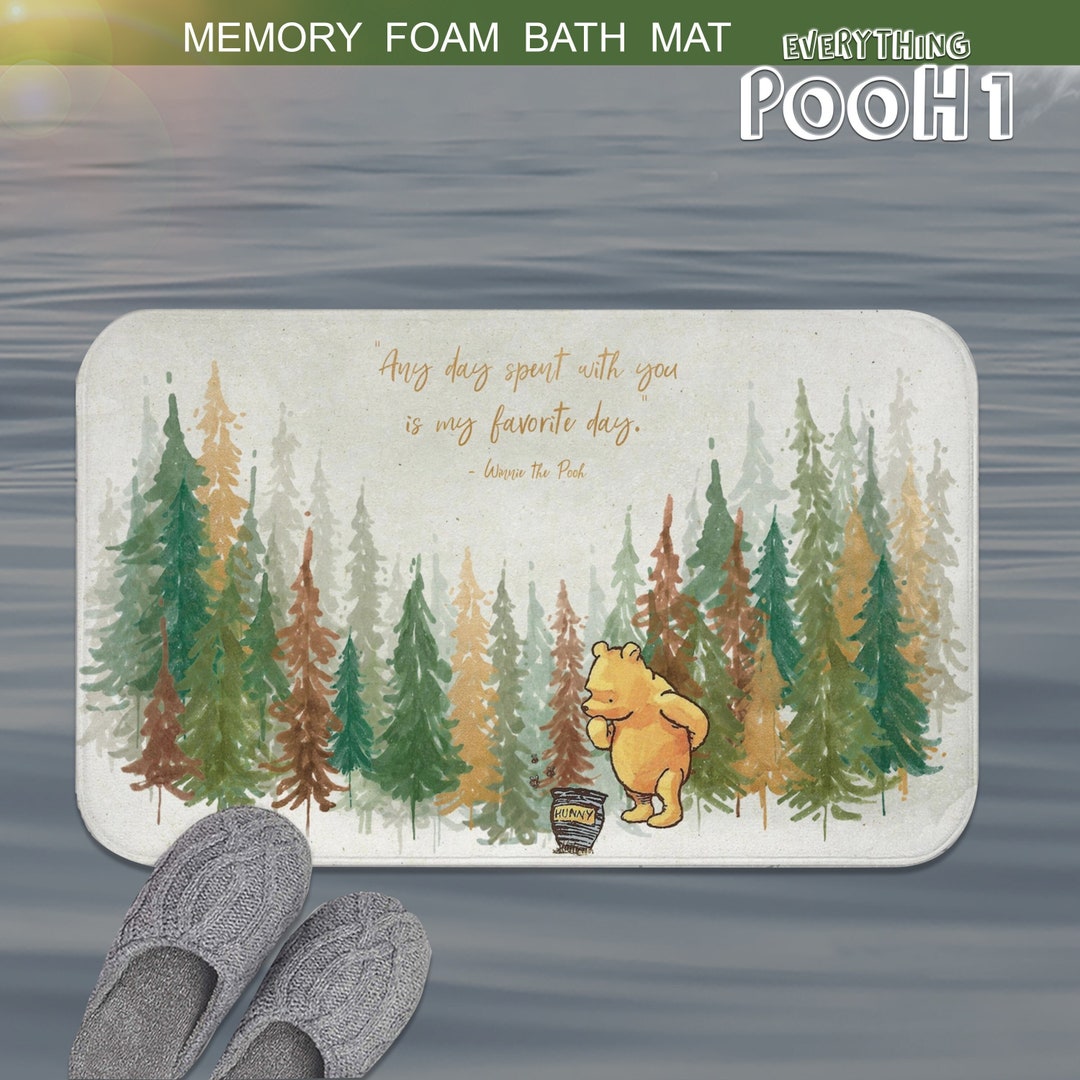 Winnie the Pooh BATH MAT RUSTIC Pooh Quote (any Day Spent ...") Baby ...