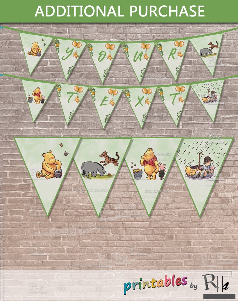 Classic Winnie the Pooh Labels / Instant Download & Editable / - Etsy