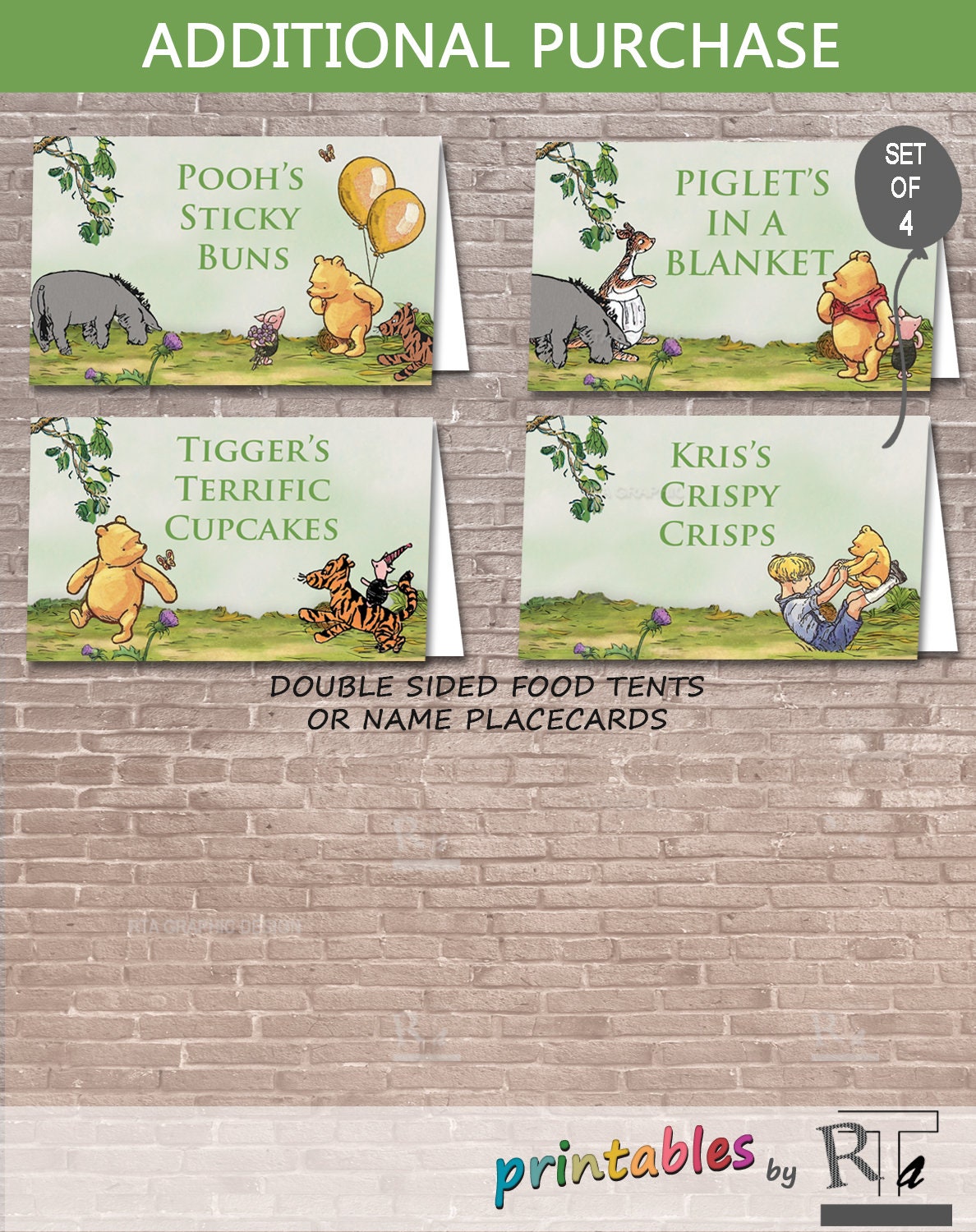 Classic Winnie the Pooh Labels / Instant Download & Editable / | Etsy