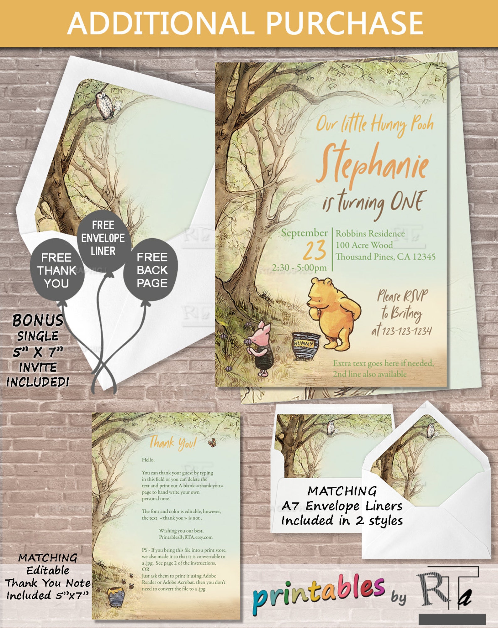 Retro Classic Winnie the Pooh Labels / Instant Download & - Etsy