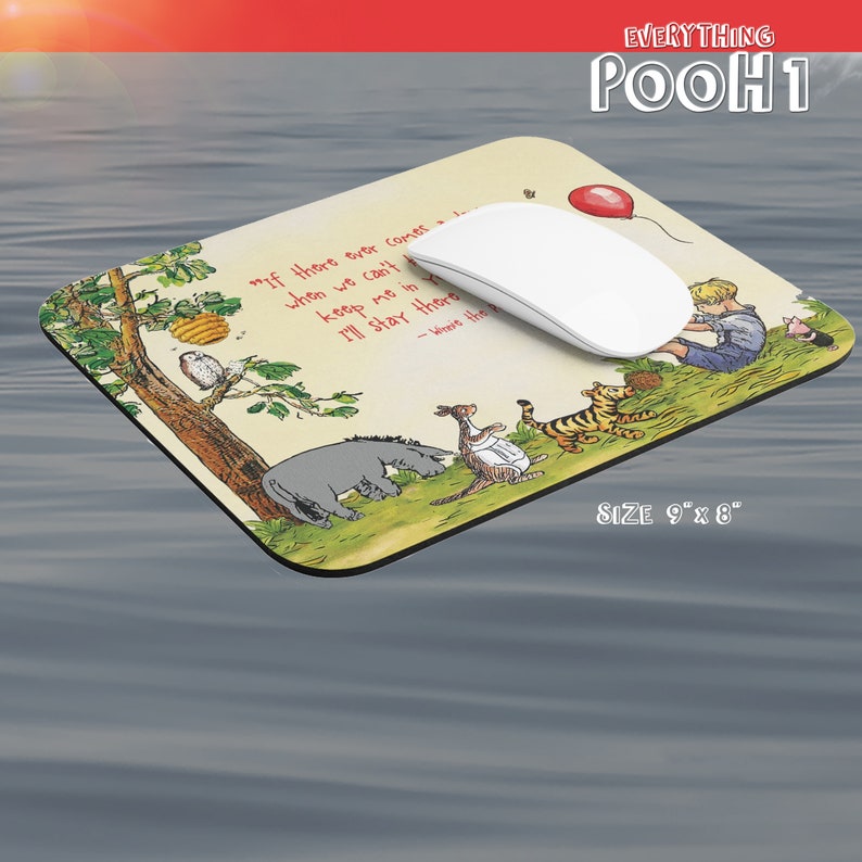 Winnie the Pooh MOUSE PAD Friends YELLOW Pooh Quote ("if There Ever ...