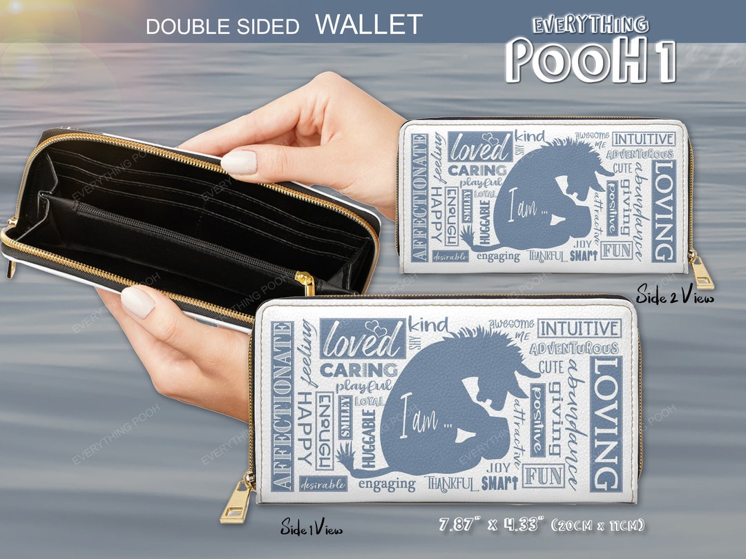 EEYORE WALLET "i Am" INSPIRATIONAL Affirmations Winnie the Pooh Wallet ...