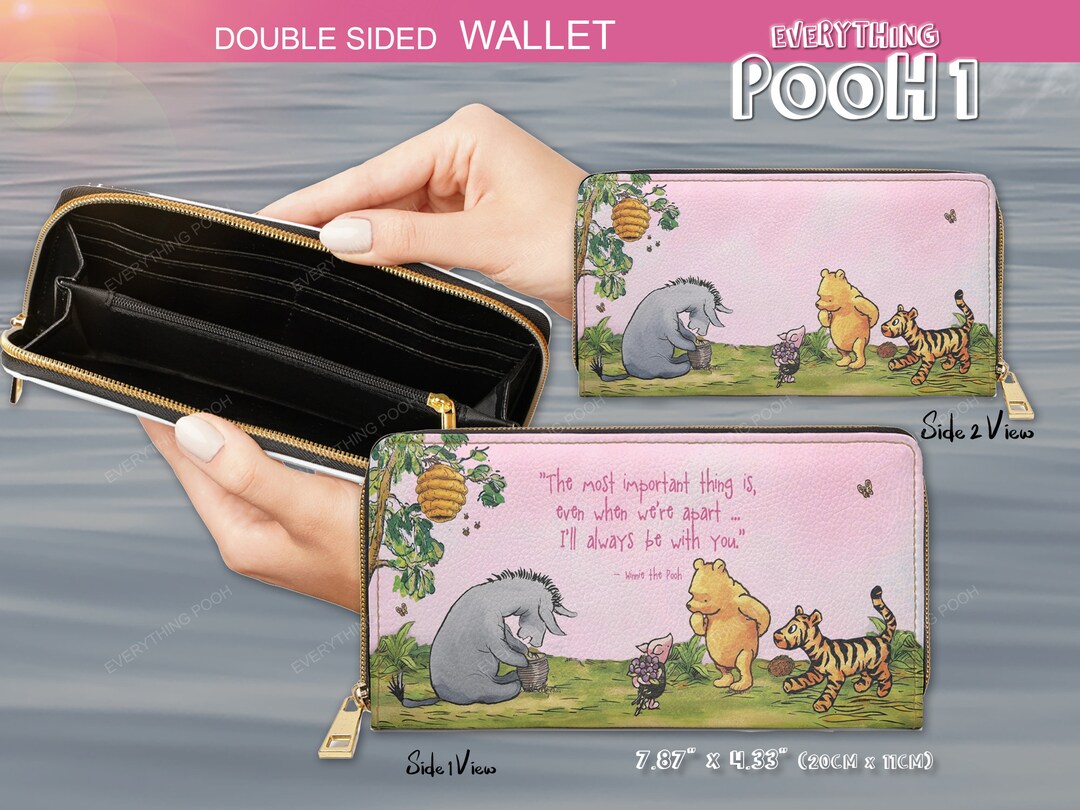 Winnie the Pooh WALLET Pink FRIENDS Pooh Quote ("the Most Important ...