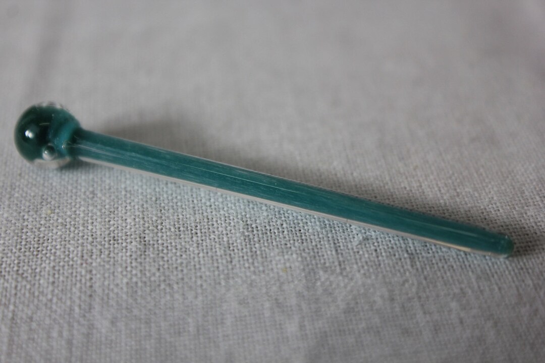 Aquamarine Borosilicate Pyrex Glass Ear Taper 50mm Length 3.2mm Wide ...