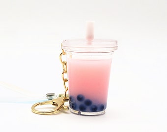 Boba Liquid Keychain | Etsy