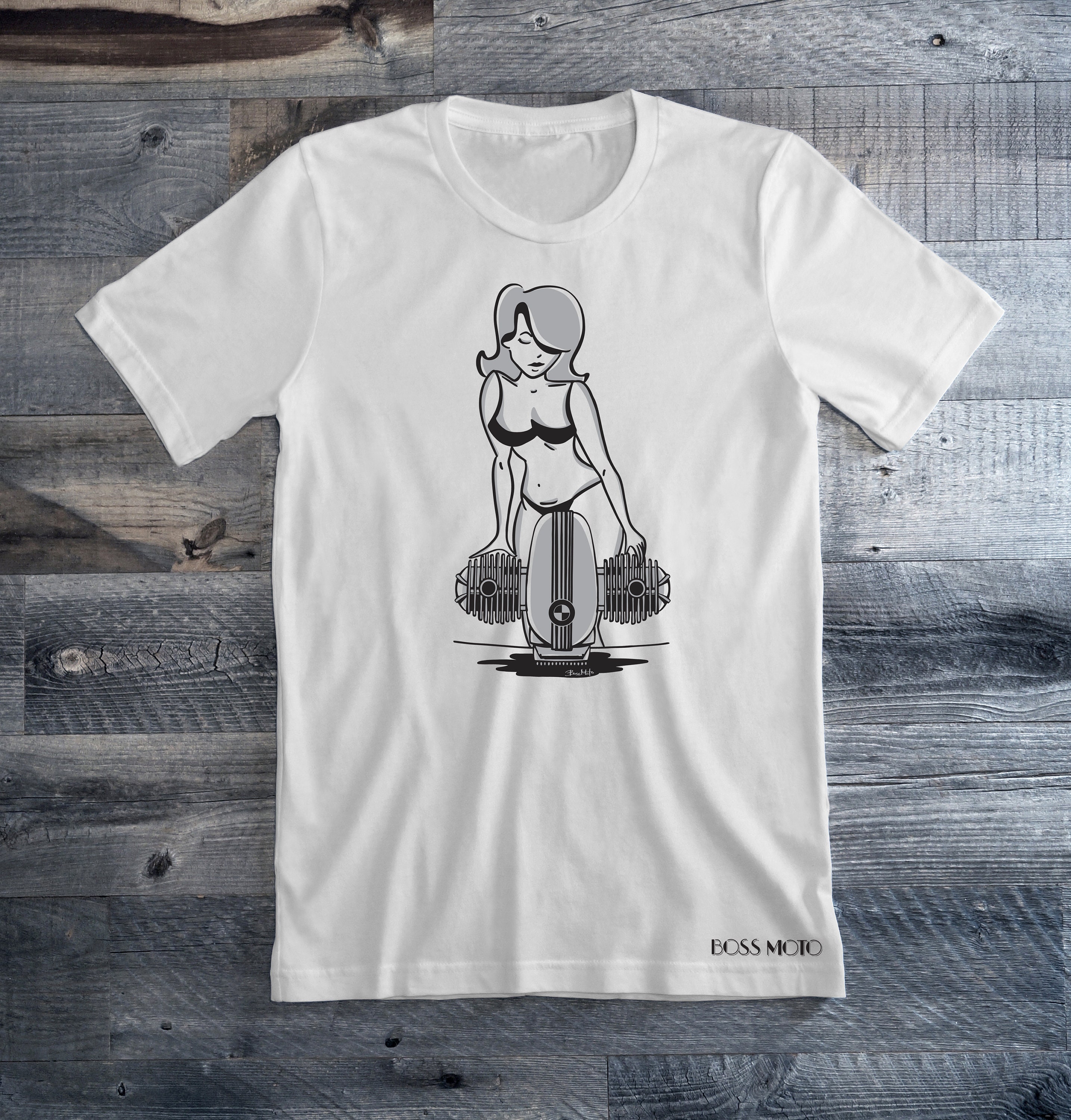 Boss Moto BMW Pin-up Girl Airhead Motorcycle Cafe Racer Tee Shirt - Etsy